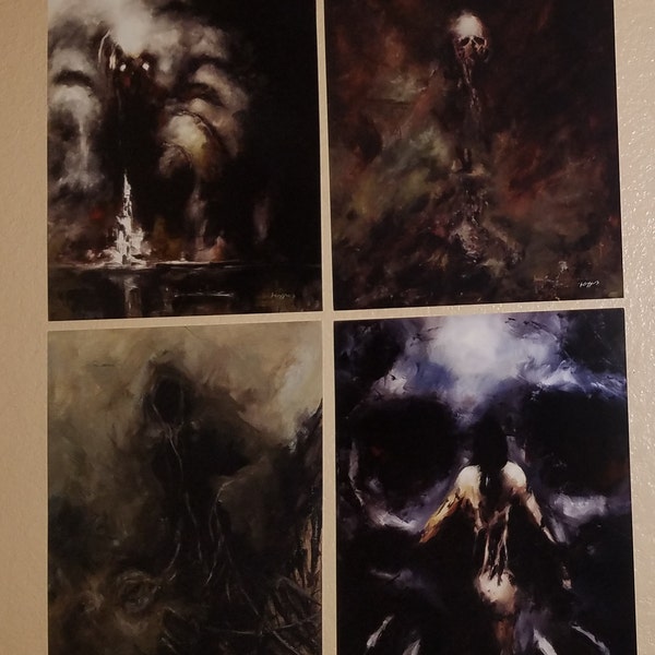 Apocalyptic Scary Cloud Monster Dark Fantasy Art, Dystopian Wasteland ...