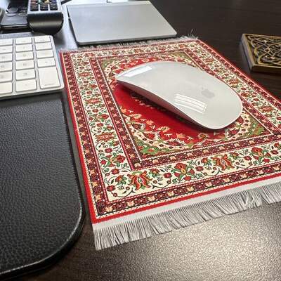 Beautiful Red Turkish Carpet Mouse Pad Persian Rug Office Decor ...