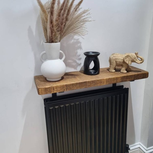 Rustic Radiator Shelf: Solid Wood / Handmade / Hallway Table / Radiator ...