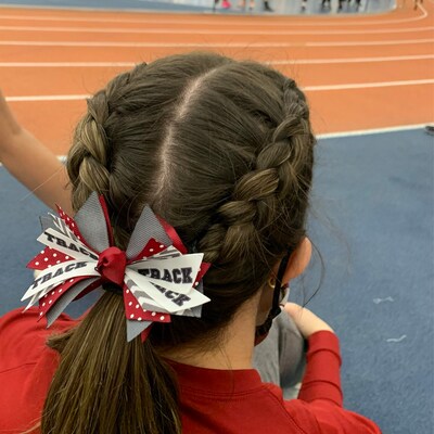 Running Hair Bow Cross Country Bow Track Hair Bow Running Pony Bow Run ...