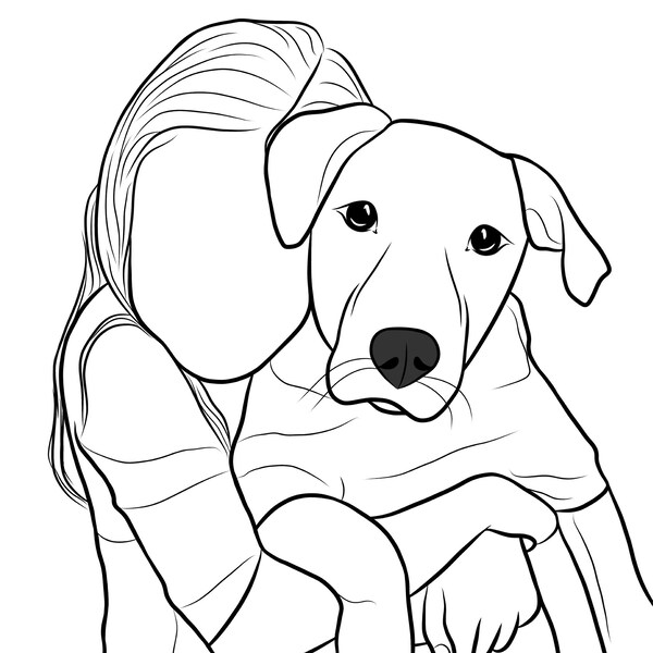 Custom Faceless Portrait, One Line Drawing, Outline Drawing, Gift for ...