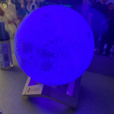 Moon Lamp With Multiple Colors using Actual Moon Imaging Data - Etsy