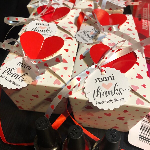 Mani Favor Tags, Mani Thanks, Nail Polish Gift Tags, Thank You Favor ...
