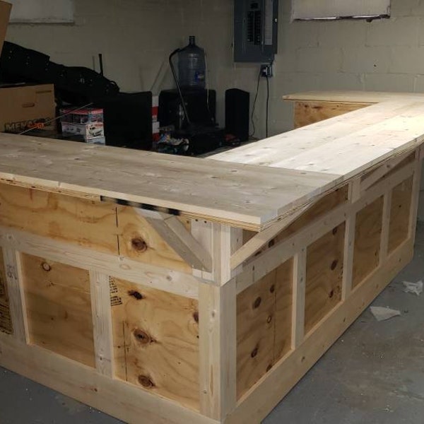 Indoor Bar Plan, U-shaped With Shelves, PDF Download - Etsy Canada