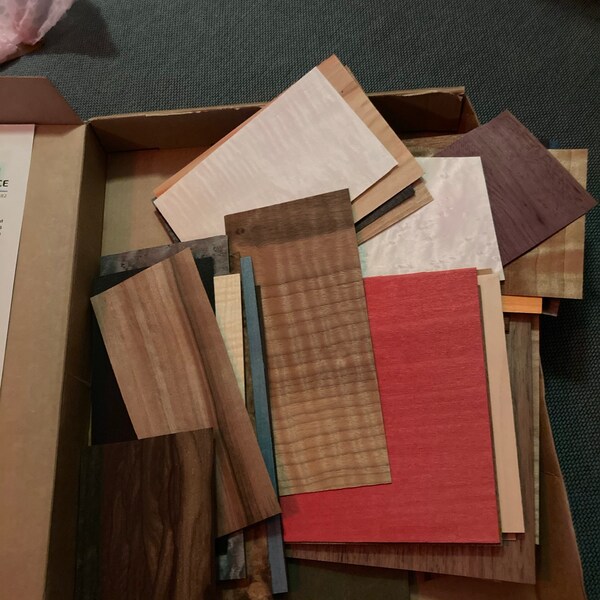 Dyed Wood Veneer Essentials Mix, 30cm (~11.8″) Long, 5 Sheets Total ...