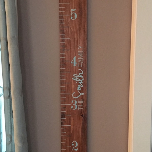 Wood Growth Chart Ruler Hand Painted - Etsy