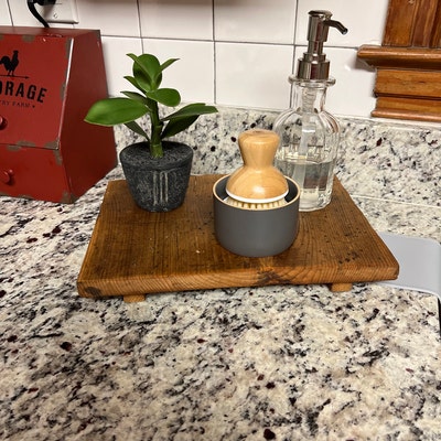 Mini Display Stools Wood Riser White Distressed Tabletop - Etsy