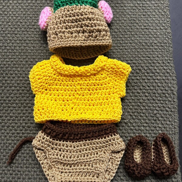 Crocheted Gus Gus Mouse Costume: Cinderella Inspired Baby Outfit - Etsy