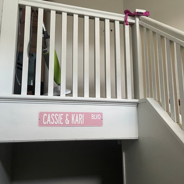 Personalized 4x18 Baby Pink Street Sign ANY TEXT Customized Cute ...