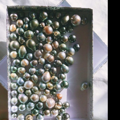 Bag of 100 Tahitian Pearls, Only 1.99 Each 100 Pcs Wholesale Pearls, 7 ...