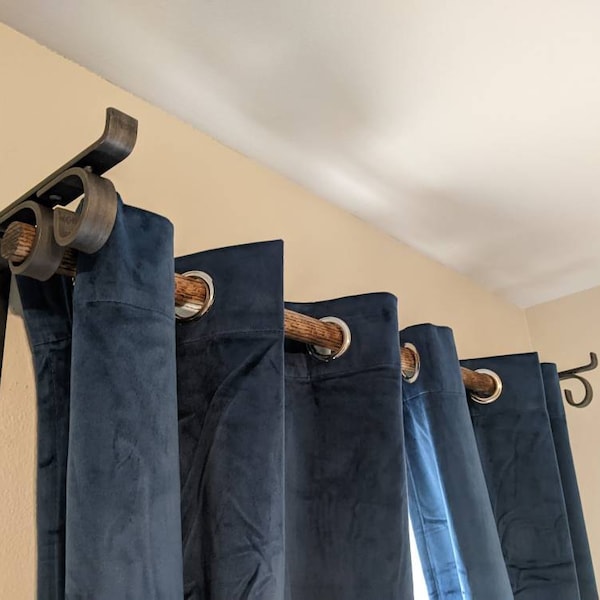 Shelf Bracket With Double Curtain Rod Holder, SOLD INDIVIDUALLY, Shelf ...