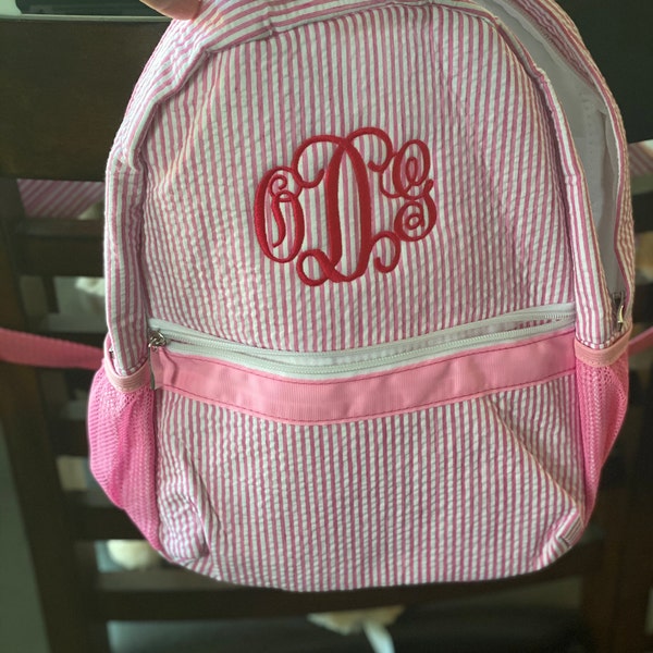 Personalized Baby Backpacks, Monogrammed Toddler Backpacks, Seersucker ...