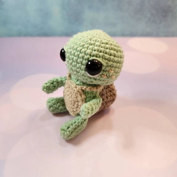 PATTERN: Timmy the Tiny Turtle Crochet Turtle Pattern Amigurumi Baby Turtle Crocheted Turtle ...