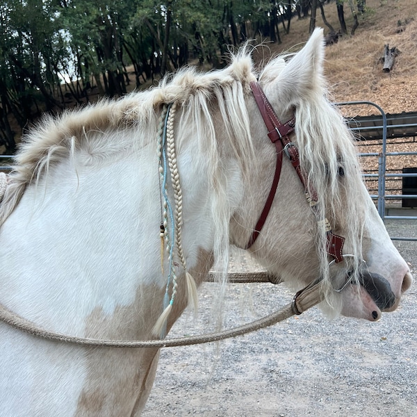 Clip-in Braids With Feather • Aqua Hair Wrap• Fairy Hair Extensions ...