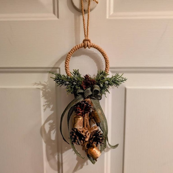 Tree of Life Witch Bells, 5 Inch Mossy Wreath, Home & Door Protection ...