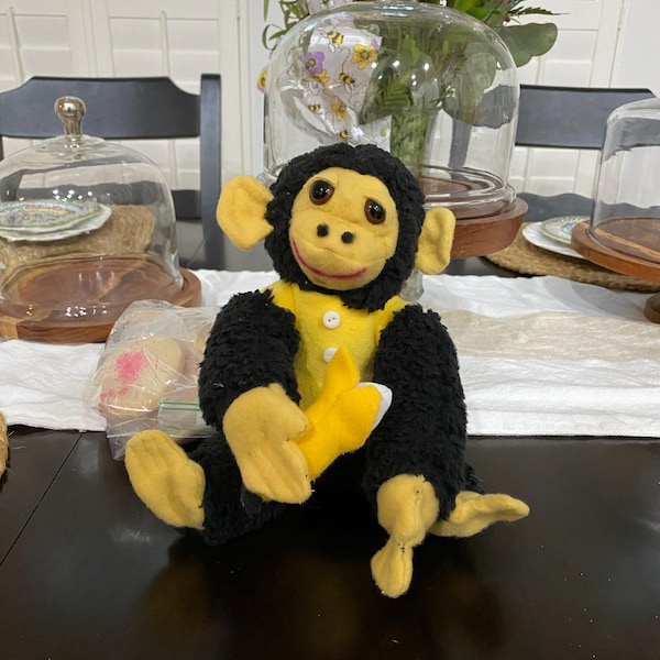 Vintage Sewing Pattern 10" Plush Chimp Monkey and His Teddy Bear Toy ...