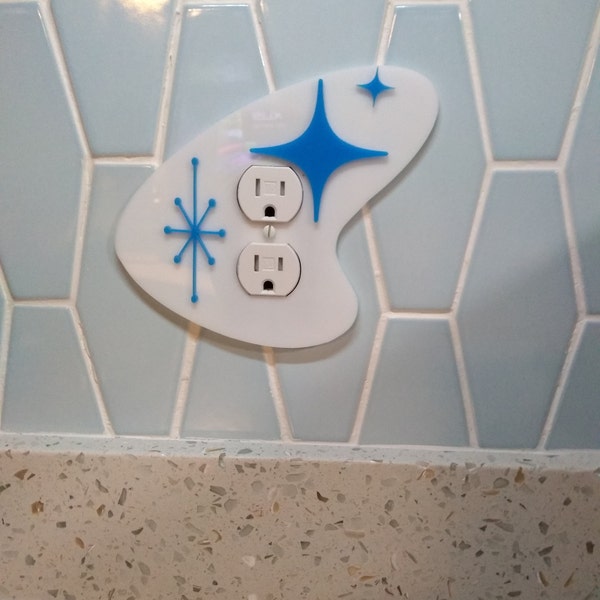 Mid Century Modern Retro Acrylic 3 Dimensional boomerang Style Light ...