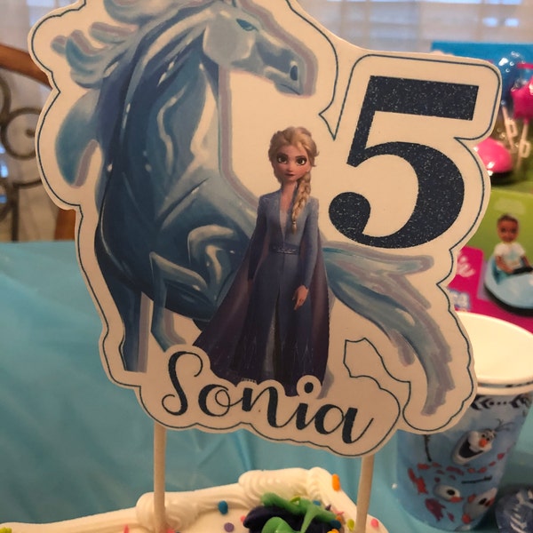 Custom Frozen 2 Cake Topper: Queen Elsa Birthday (digital Download) - Etsy