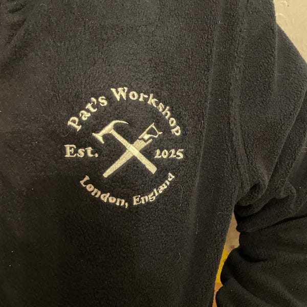 Personalised Embroidered Fleece Jacket-custom Text Work Wear Zip up ...