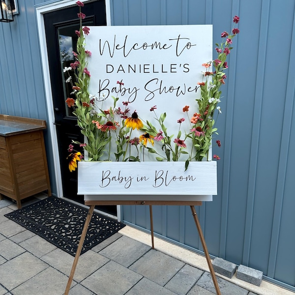 Welcome to Our Baby Shower Welcome Sign, Personalized Vinyl Decal for ...