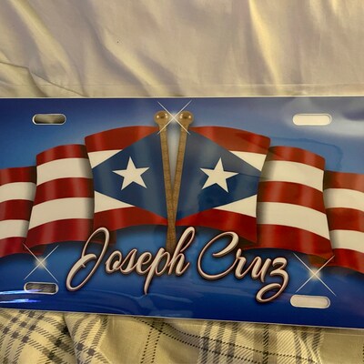 Puerto Rico Unity Flags Auto License Plate Personalize Gifts - Etsy