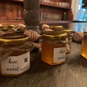 Mini Honey Sampler Gift Set in 2oz Hexagon Glass Jars Honey | Etsy