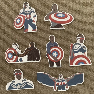 Captain America Sticker Pack - Etsy