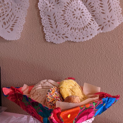 Mexican Bread Basket, Embroidered Bread Basket, Chips Basket, Mexican ...