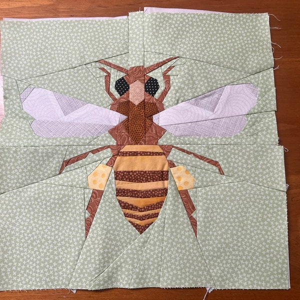 Honey Bee Quilt Paper Piecing Pattern - Etsy