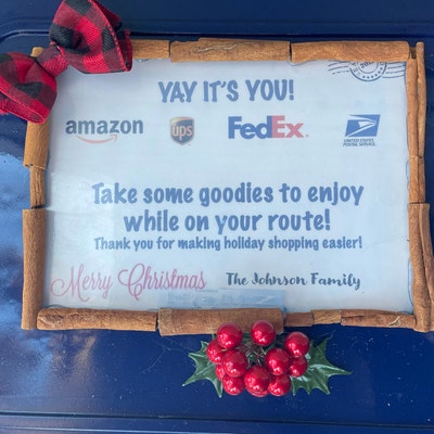 Delivery Driver Sign Instant Download holiday / Amazon / USPS / Fedex ...
