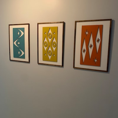 Mid-century Welcome Sign Retro Wood Sign MCM Googie Atomic Art Mid ...