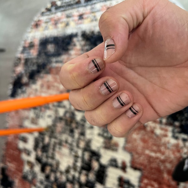 Raspberry Modern French Heat Activated Nail Wraps - Etsy