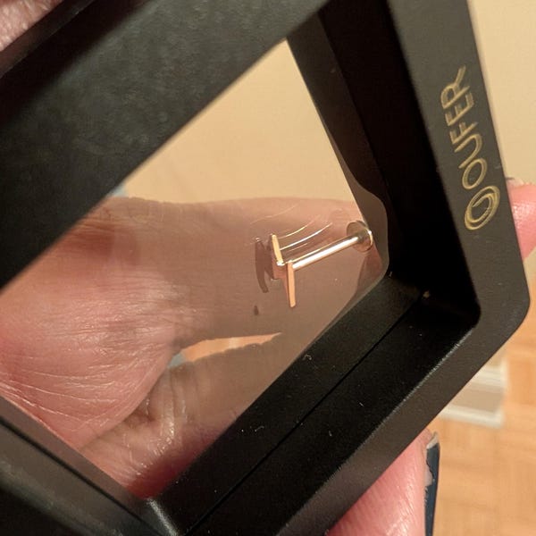 14K White Gold Threadless Push in CZ Labret Stud/tragus/cartilage/conch ...