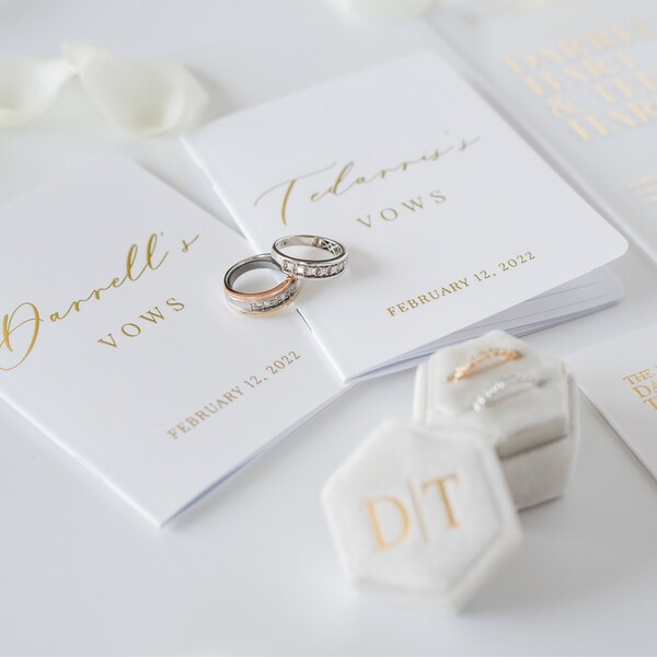 Personalized Wedding Vow Books, Custom Wedding Vow Booklets, White and ...