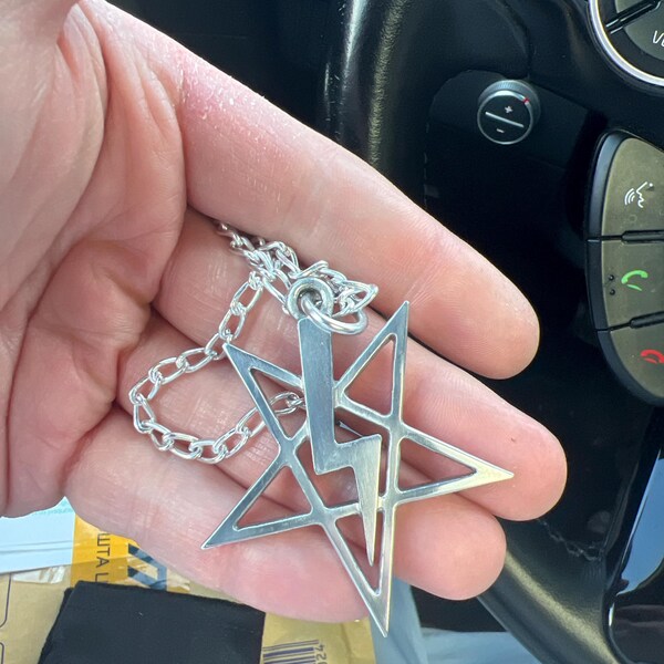 Thelemic Symbol Unicursal Hexagram Star Ring , Occult Mysterious ...