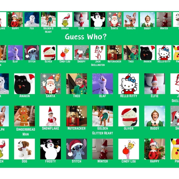 Editable Guess Who Template, Make Your Own Custom Printable Game Board ...
