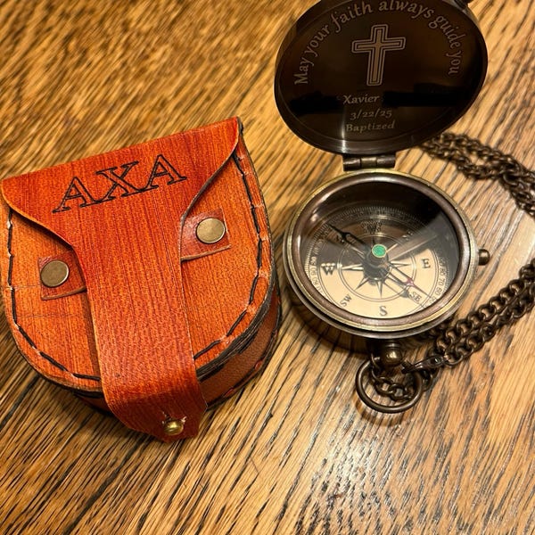 Baptized Boy Gift, Customized Compass, Christian Gift, First Holy ...