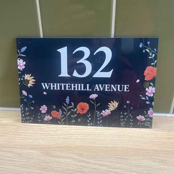 Modern Anthracite House Number Sign No Number Thin Stainless Steel ...