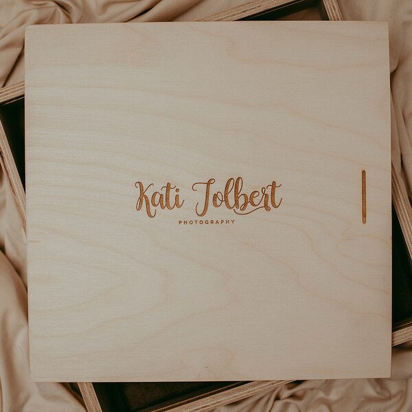 Custom Size Album or Print Box - Laser Engraving Included - 8x8x1.5 up ...