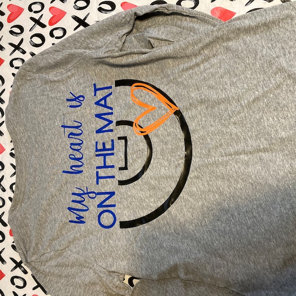 Wrestling SVG My Heart is on the Mat Mom Tee Shirt Love Wrestle Cricut ...