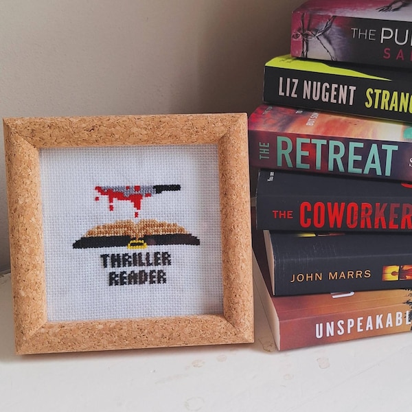 Bookish Thriller Cross Stitch Pattern - Bookish Cross Stitch Pattern ...