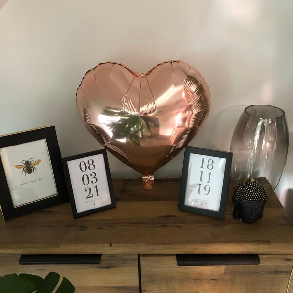 Custom Date Print, With Personalised Special Date, Name and Location ...