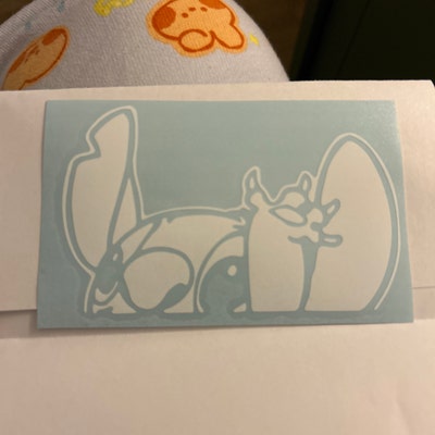 Lilo & Stitch Inspired Stitch Waving Vinyl Decal Car Window, Bumper ...