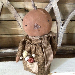 Sophie Primitive Fall Pumpkin Doll Pattern Instant - Etsy
