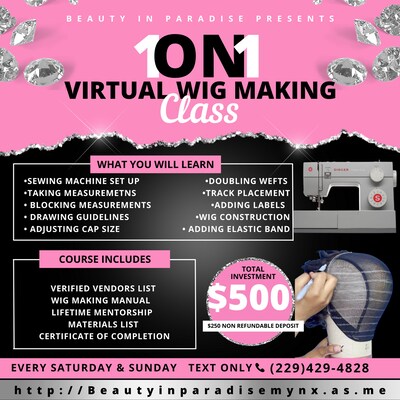 DIY Wig Class Flyer Wig Training Flyer One on One Wig Course - Etsy