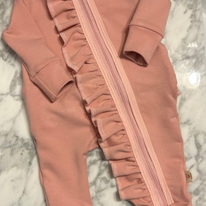 Ruffle Zip Sleeper PDF Sewing Pattern A4 A0 Projector Formats Baby and ...