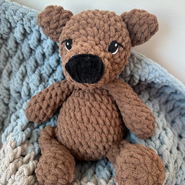 Jr. Bear the Bear Plushie Pattern - No Sew Pattern, Bear Pattern, Teddy ...
