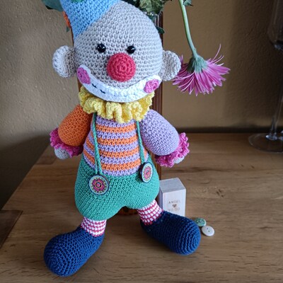 Amigurumi Clown Pattern Chatterbox the Clown Crochet Clown Doll ...