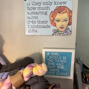 Funny Craft Room Wall Decor Metal Sign Gifts for Quilters, Seamstresses ...