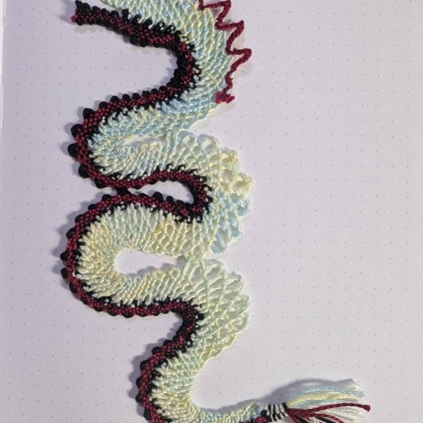 Bobbin Lace DRAGON Pattern, Pdf Lace Patterns to Print at Home, Diy ...